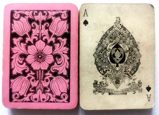 ANTIQUE PLAYING CARDS Goodall Art Nouveau 32 Card Deck 1895 Uk Free ...
