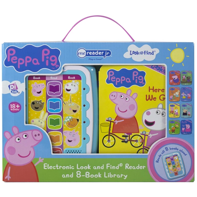 PEPPA PIG ELECTRONIC Me Reader Jr and 8 Look and Find Sound Book ...
