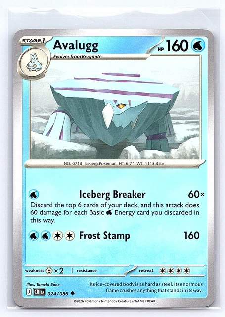 2026 POKÉMON TCG ME04: Chaos Rising #024/086 Avalugg Near Mint £1.53 ...