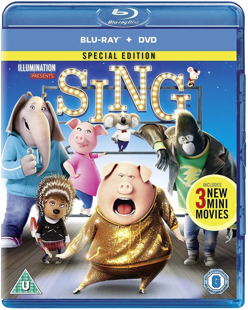 SING (BLU-RAY) MATTHEW McConaughey Scarlett Johansson Reese Witherspoon ...