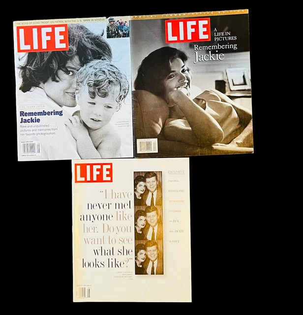 JACKIE KENNEDY JFK Life Magazine Cover 3 Pc Lot 1994 1995 1999 Vtg 90s ...