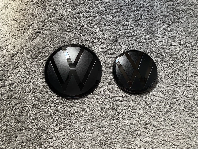 VW GOLF 8 VIII Front & Heck Emblem Vorne Hinten Schwarz Logo Zeichen ...