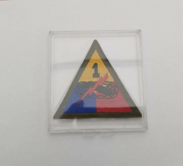 WW2 US ARMY Armored Tank 1 ST Battalion Division Triangle Patch (Z) EUR ...