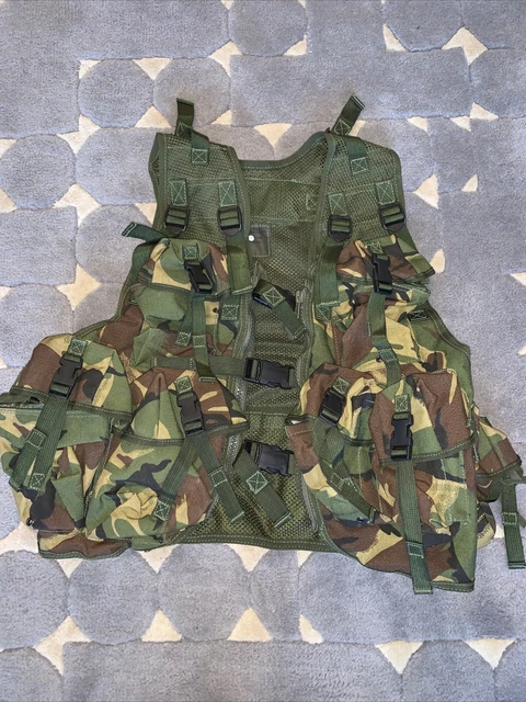 WOODLAND DPM CAMOUFLAGE Adjustable Tactical Webbing Assault Vest ...