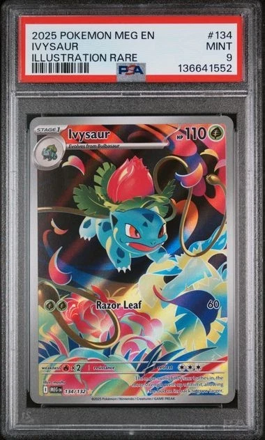 IVYSAUR 134/132 IR - Pokémon Mega Evolution PSA 9 Mint £24.94 - PicClick UK