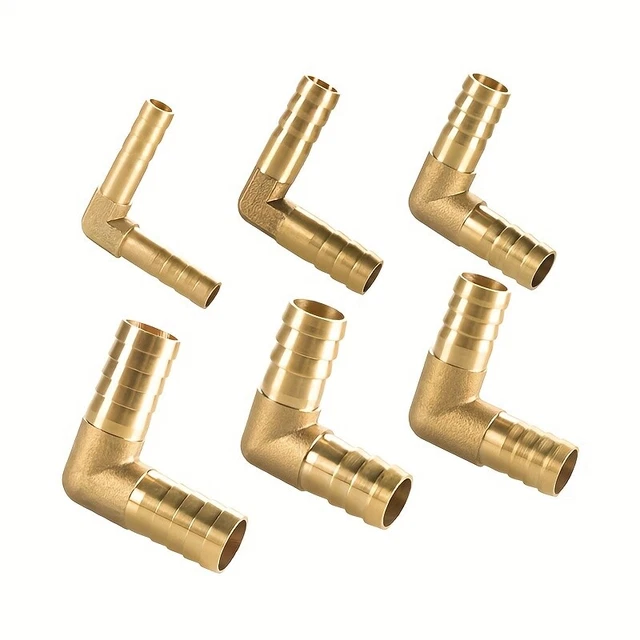 90 Degree Pipe Fitting L Right Angle Elbow Brass Barb Connector Fuel