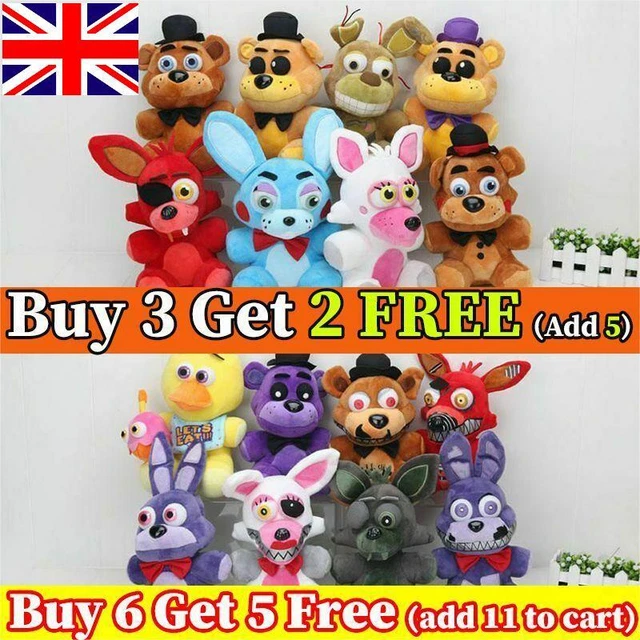 FNAF PLUSH FIVE Nights at Freddy's Sanshee Doll Toy Chica Bear Foxy ...