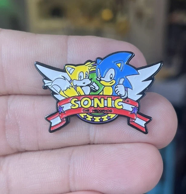 SONIC THE HEDGEHOG enamel pin logo SEGA video game retro 90s Genesis ...