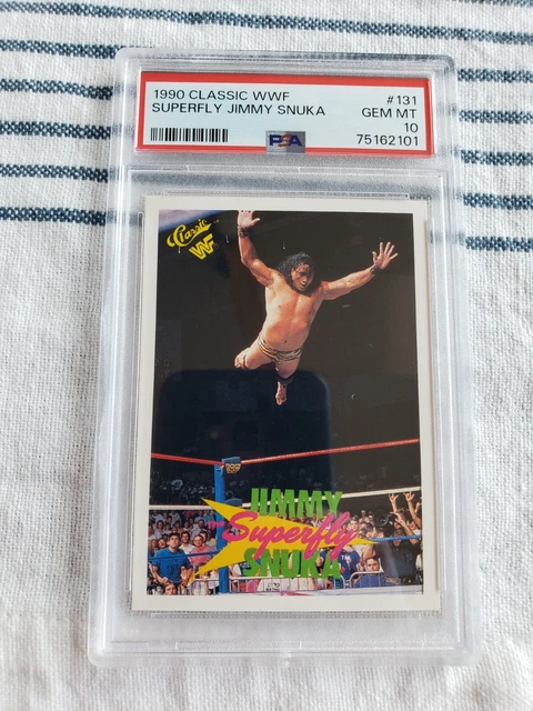 1990 CLASSIC WWF Wrestling Superfly Jimmy Snuka Card PSA 10 Gem Mint ...