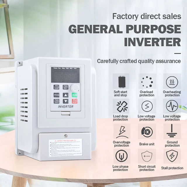 VARIABLE FREQUENCY CONVERTER Inverter Single Phase Input 3-Phase Output ...