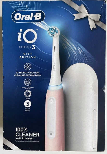 ORAL-B IO3 SOFT Pink Electric Toothbrush + Travel Case £57.95 - PicClick UK