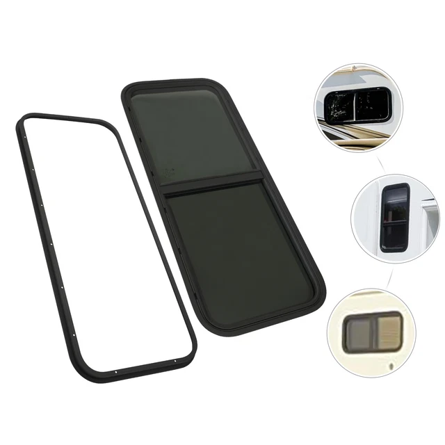 RV EXIT WINDOW 42" W x 22" H Optional Trim RV Window Replacement Camper ...