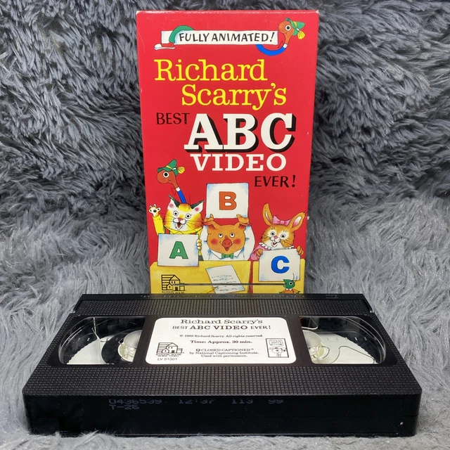 RICHARD SCARRY'S BEST ABC Video Ever VHS Tape 1989 Fully Animated ...
