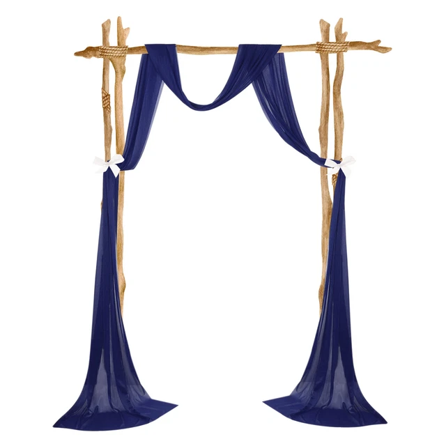 WEDDING ARCH DRAPING Fabric, 2 Panels 20 FT Backdrop Curtains, Navy ...