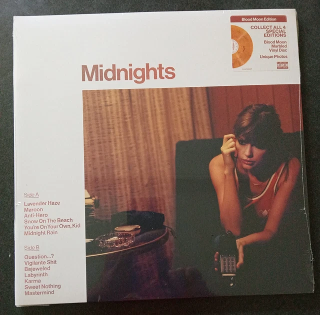TAYLOR SWIFT - Midnights - Blood Red Moon Marbled Vinyl - Special ...