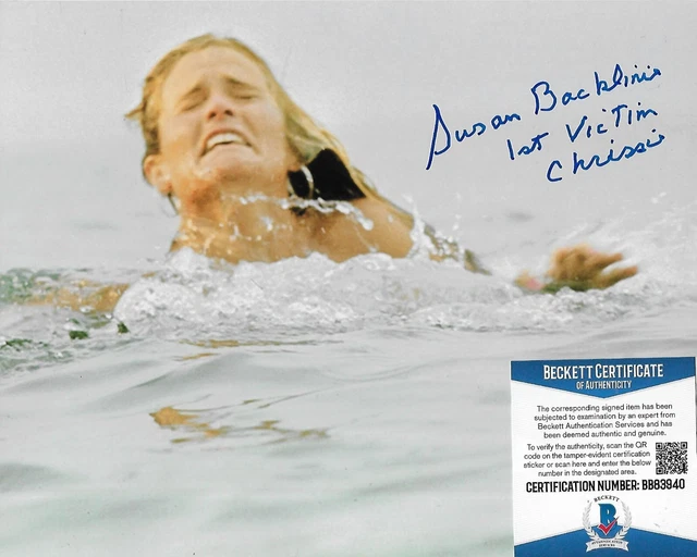 SUSAN BACKLINIE JAWS Original Autographed 8X10 photo w/Beckett COA #12 ...