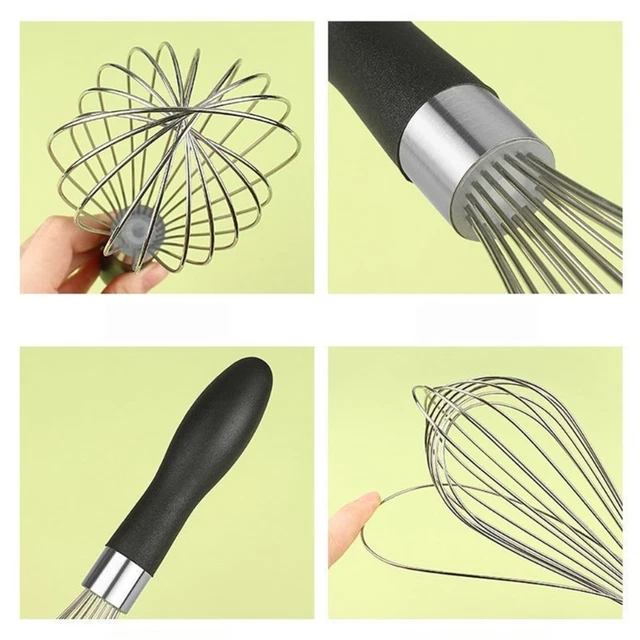 EASY CLEANING NONRUST Steel Hand Whisks Perfect For Dough Blending And ...
