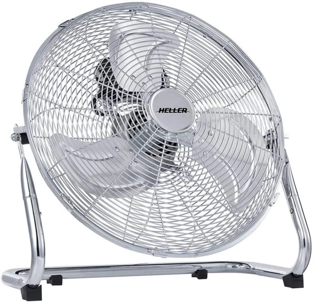 45CM FLOOR/DESK HIGH Velocity Air Cooler Fan/Cooling/Circulator Chrome ...
