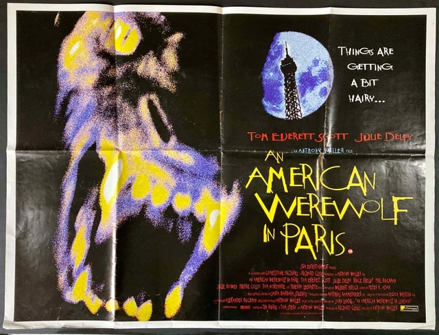 AN AMERICAN WEREWOLF in Paris Original Quad Movie Cinema Poster Anthony Waller EUR 35,61 ...