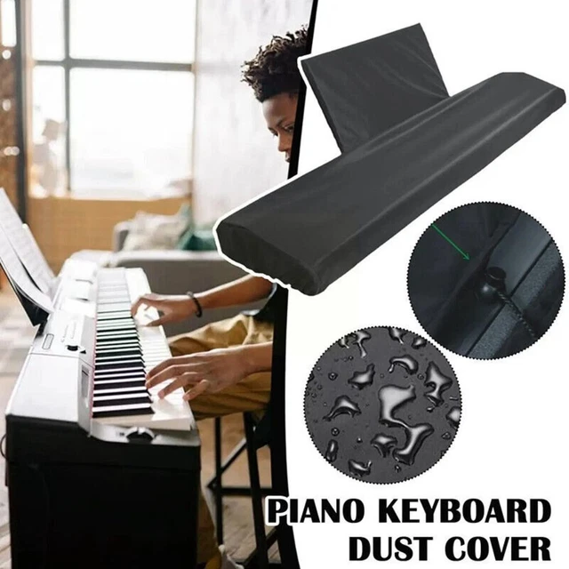 BLACK PIANO KEYBOARD Cover Laminated fabric 88 Key Piano Keyboard Cover ...