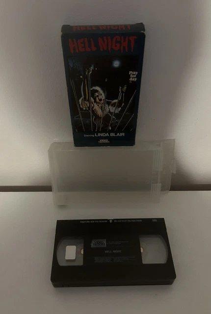 HELL NIGHT VHS 1982 Linda Blair Horror Video Treasures 1989 Vincent Van ...