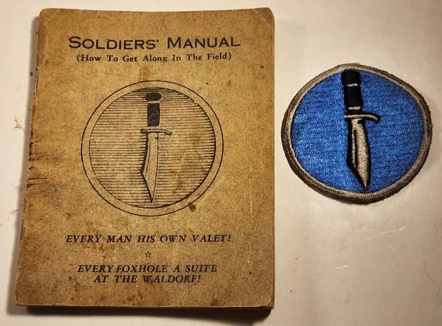 WWII SPECIAL FORCES Soldiers' Manual & Kiska Task Force Matching Patch ...