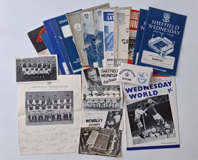 VINTAGE 1960S SHEFFIELD Wednesday Ty-Phoo Card, Tiles, Memorabilia, FA Cup Progs £26.68 ...