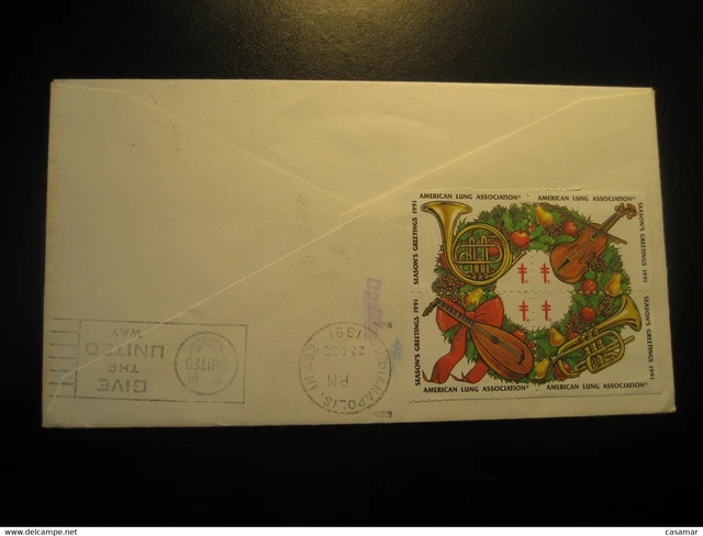 WINSTON-SALEM 1991 TUBERCULOSIS TB Lung Music 4 Poster Stamp Vignette ...