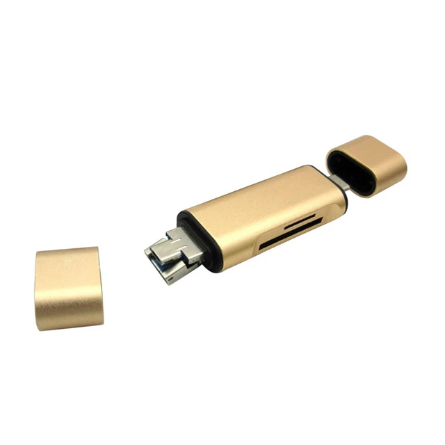 TWO-WAY USB TYPE-C Micro USB Reader Universal Memory OTG Reader for ...