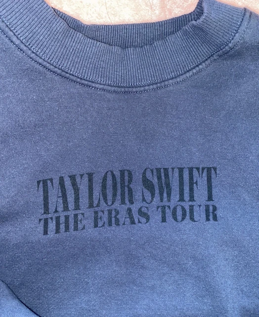 Taylor Swift Eras Tour 2023 Official Blue Gray Crewneck Sweatshirt