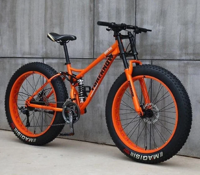 FOREKNOW MOUNTAIN BIKE 26" Fat Tyres, 21 Speed, Dual full suspension ...