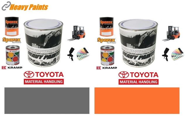 TOYOTA RED ORANGE & Cabin Grey Forklift Truck Paint Enamel Paint 1 ...