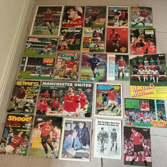 SHOOT FOOTBALL MAGAZINE Player Posters Man Utd (set 4) £2.75 - PicClick UK