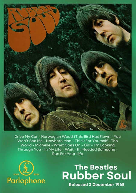 BEATLES RUBBER SOUL Poster A2 A3 A4 A5 John Lennon Paul McCartney ...