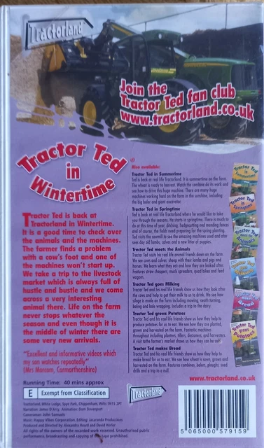 FOUR TRACTOR TED VHS Video Tapes Wintertime,Springtime,Milking ...