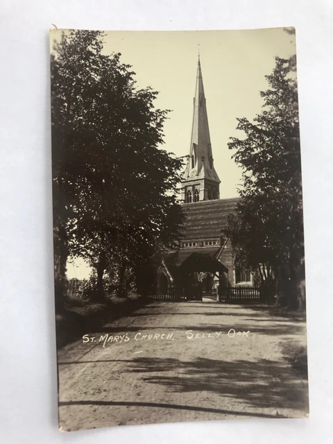 ÉGLISE ST. MARY, chêne de Selly. Vraie carte postale photo. EUR 14,11 ...