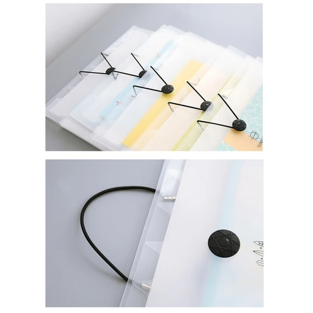 A4 MULTI-LAYER FOLDER Transparent Plastic Buckle Office File Holder ...