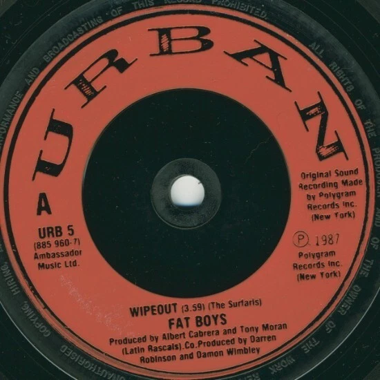 FAT BOYS - Wipeout (7", Single, Rouge) EUR 11,89 - PicClick FR