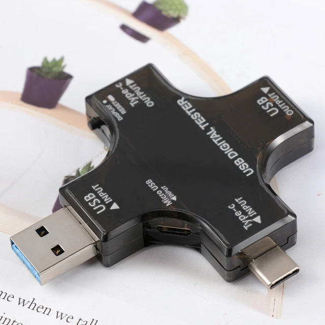 USB-TESTER AKTUELLER TYP C Kabeltester USB-Leistungsmesser Prüfer EUR ...