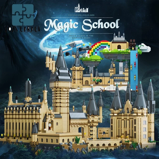 BRICKS CITY MEDIEVAL Magic Castle School Architecture Model Building ...