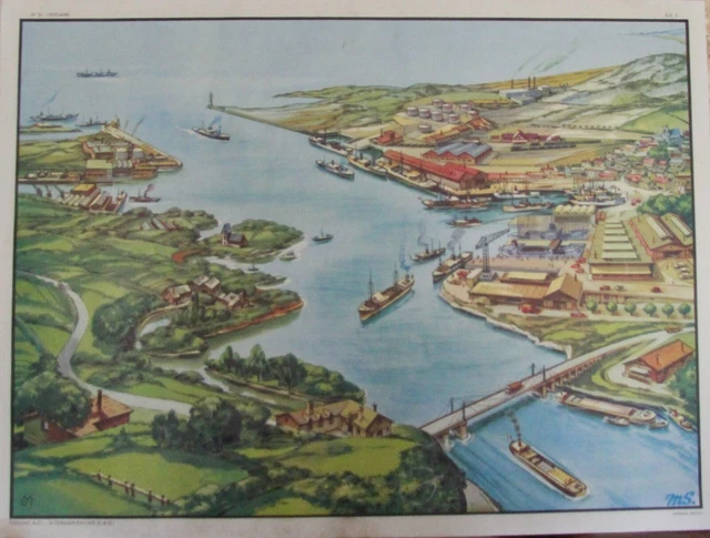 AFFICHE SCOLAIRE MDI D. Lordey école géographie l'estuaire l'affluent ...