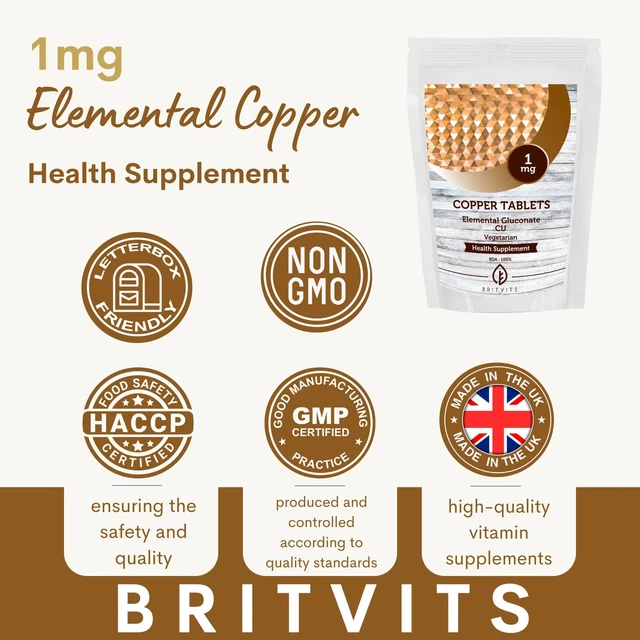 COPPER 1MG 60 Tablets Essential Mineral Supplement for Energy £4.20 ...