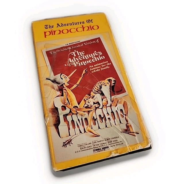 RARE | THE Adventures of Pinocchio - Yellow VHS | 1978 G.G ...