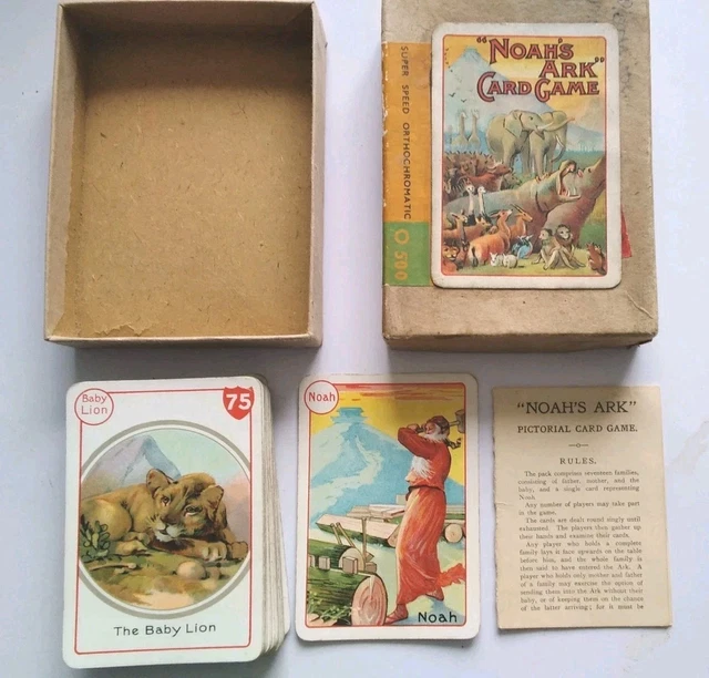 ANTIQUE NOAH'S ARK Card Game In Original Cardboard Box £16.68 - PicClick UK