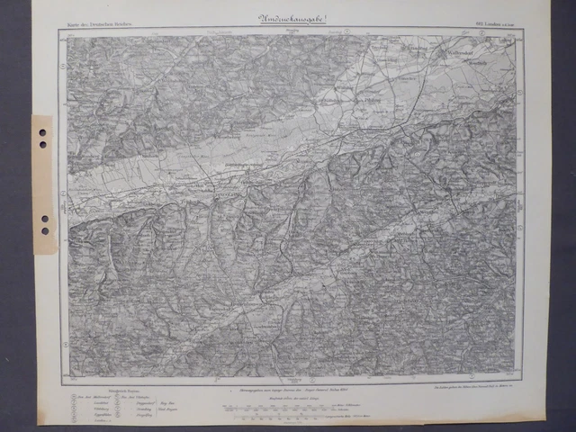 MAP OF THE German Empire 612 Landau formerly Isar, Dingolfing ...