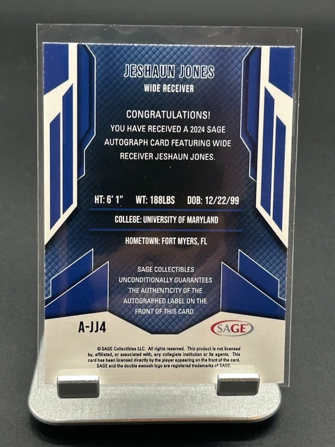 2024 SAGE HIGH Series Autografo Nero Jeshaun Jones RC Auto Vikings EUR ...