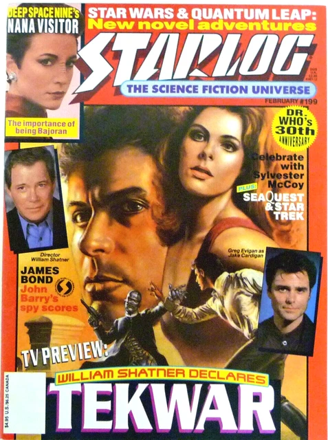 STARLOG MAGAZINE 199 February 1994 William Shatner Tekwar James Bond ...