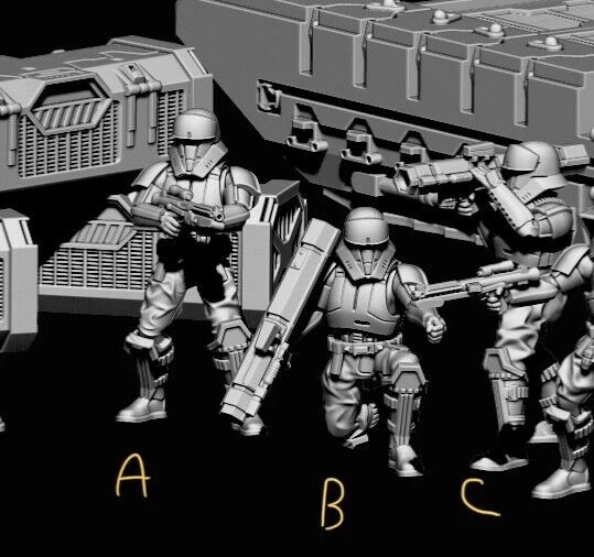 Tank Trooper Modular Star Wars Legion 3d Printed Resin Bluewolf