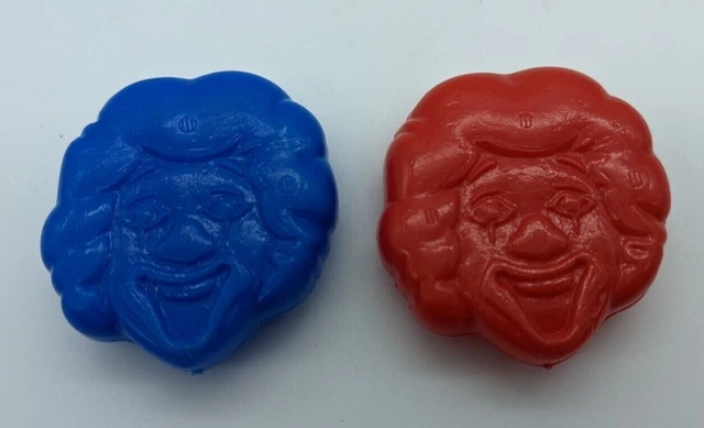 2 MCDONALD'S RONALD McDonald Red Blue Plastic Squeeze Pop Coin Purse ...