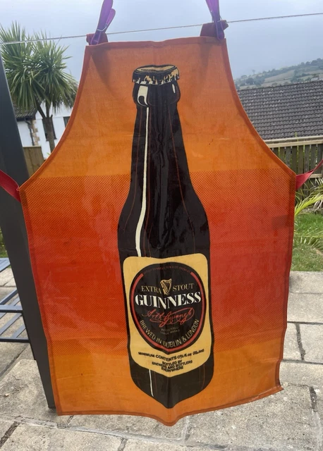 VINTAGE GUINNESS PVC Cotton Mix Apron ~ Advertising Sari Fabrics Good ...